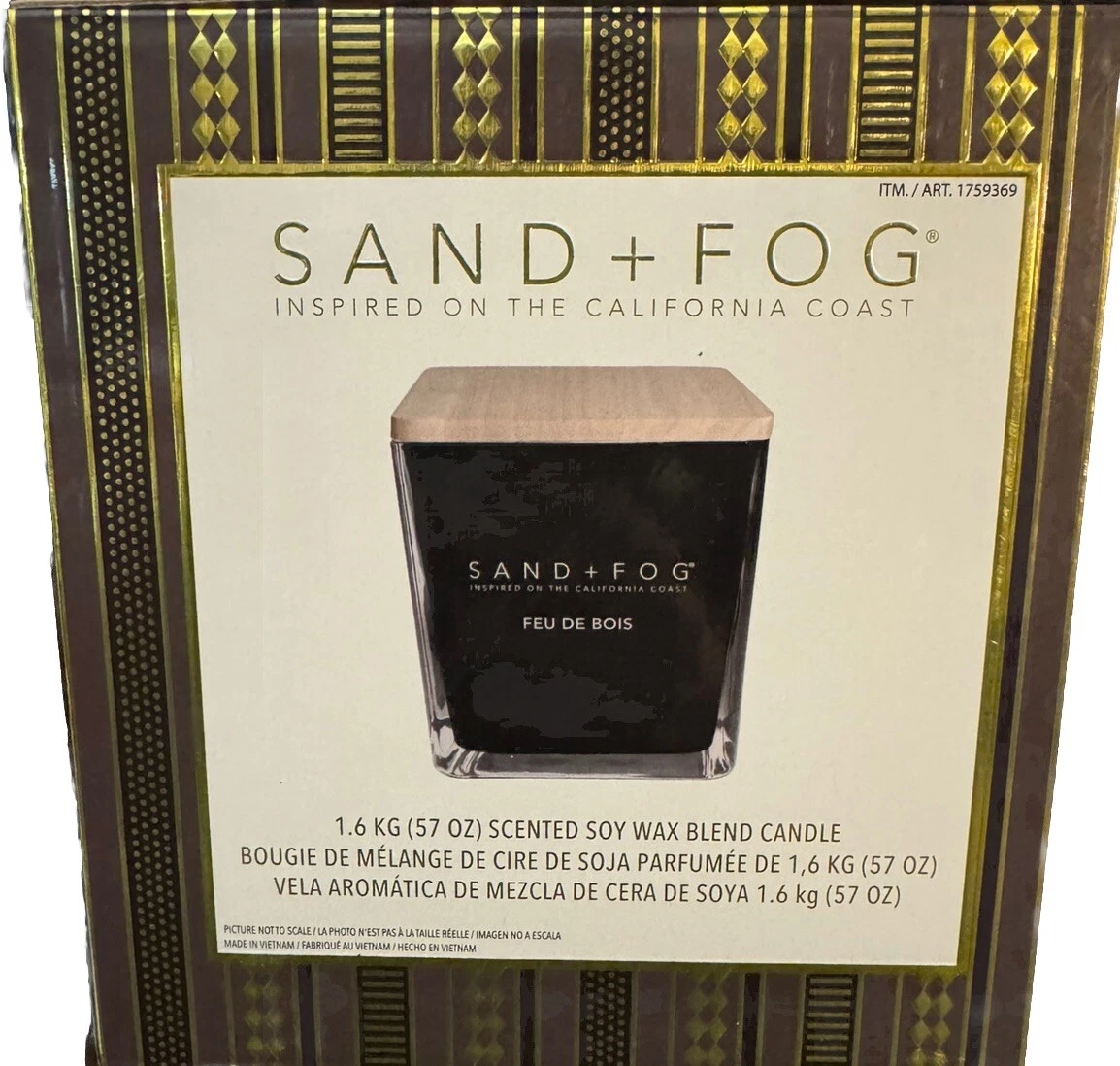 Sand + Fog 57 Oz Feu De Bois Scented Soy Wax Blend Candle - Walmart.com