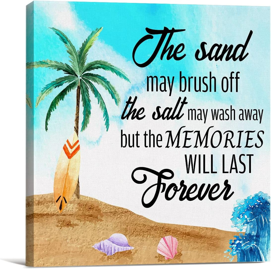 the Sand May Brush off the Salt Wood Box Sign Desk Decor Beach Wooden ...