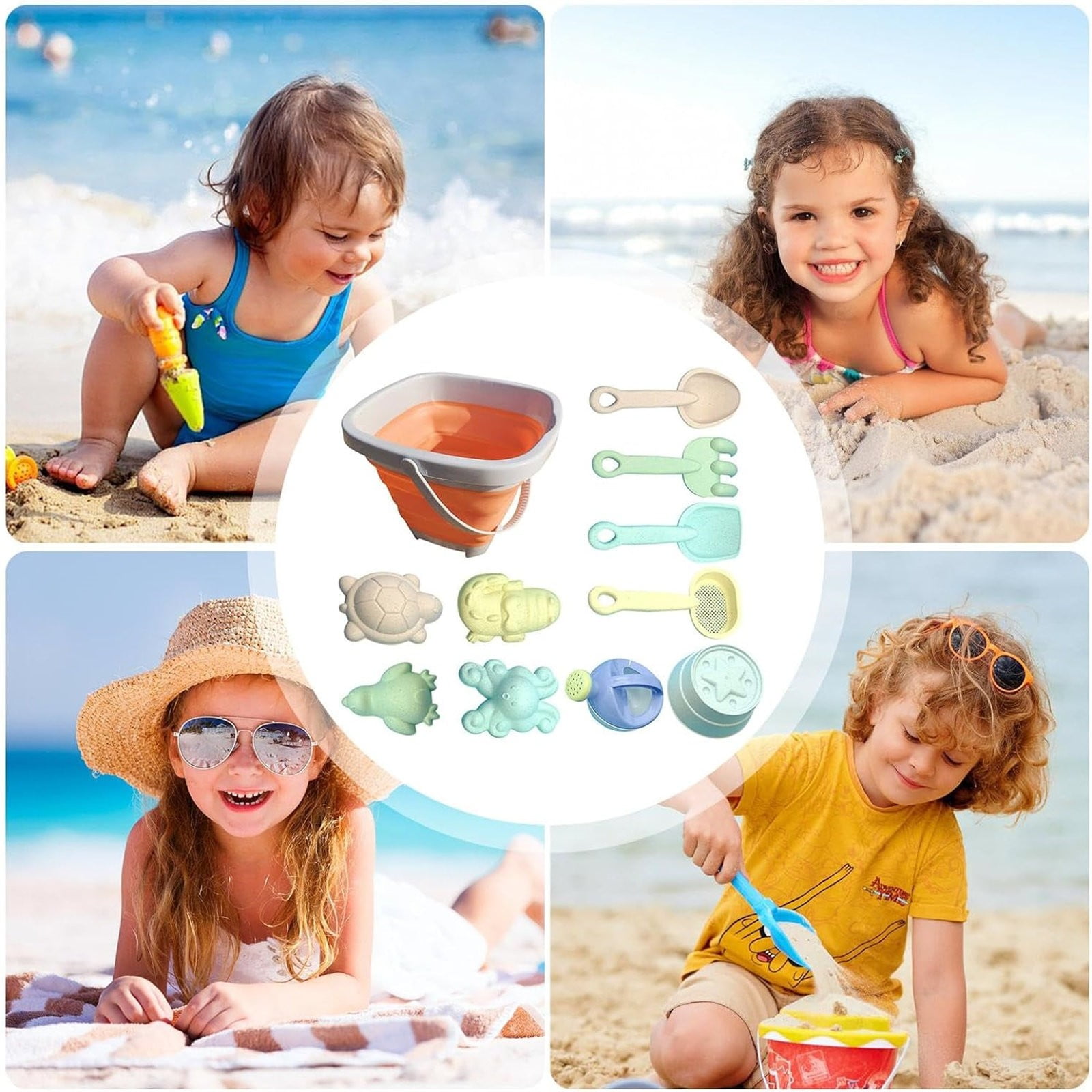 Sand Pails And Shovels Beach Games for Adults And Family Beach Cup ...