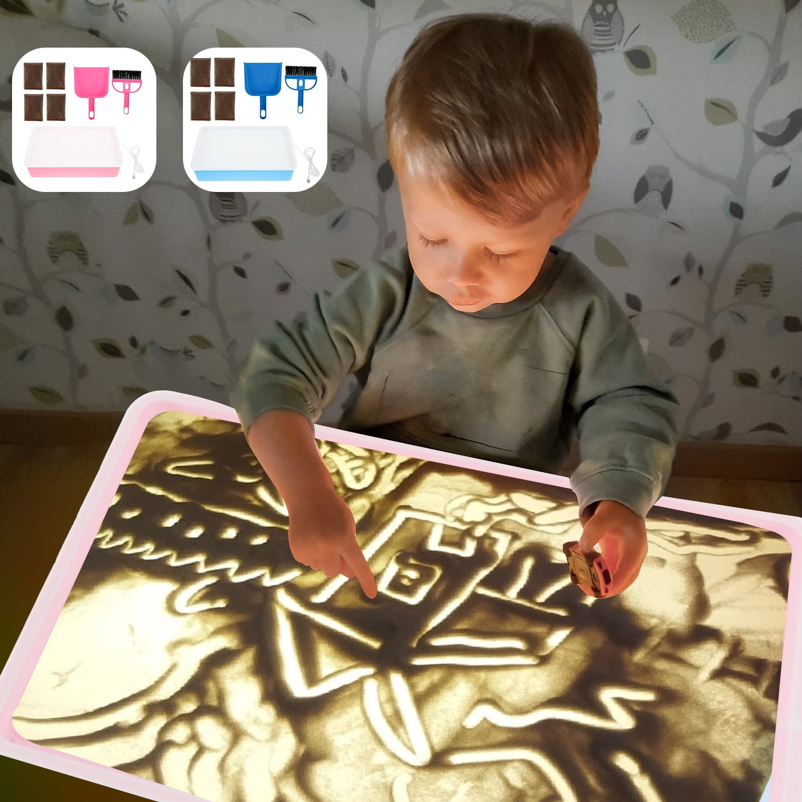 Sand Painting Light Box for Kids DIY Sand Painting Light Table Soft ...