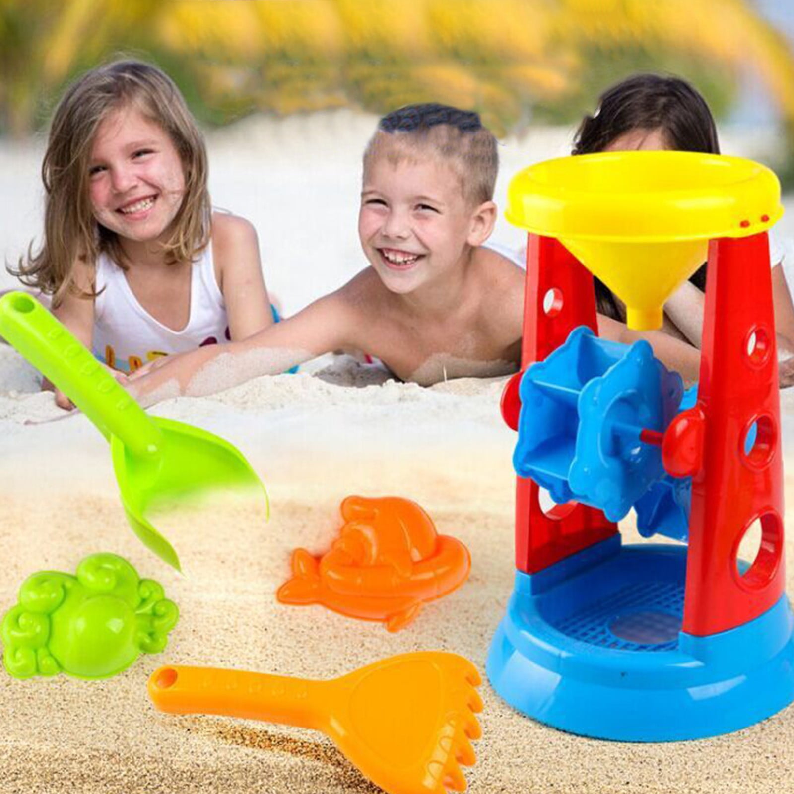 Sand Play Set for Girls Buckets for Kids above Ground Pool Slides ...