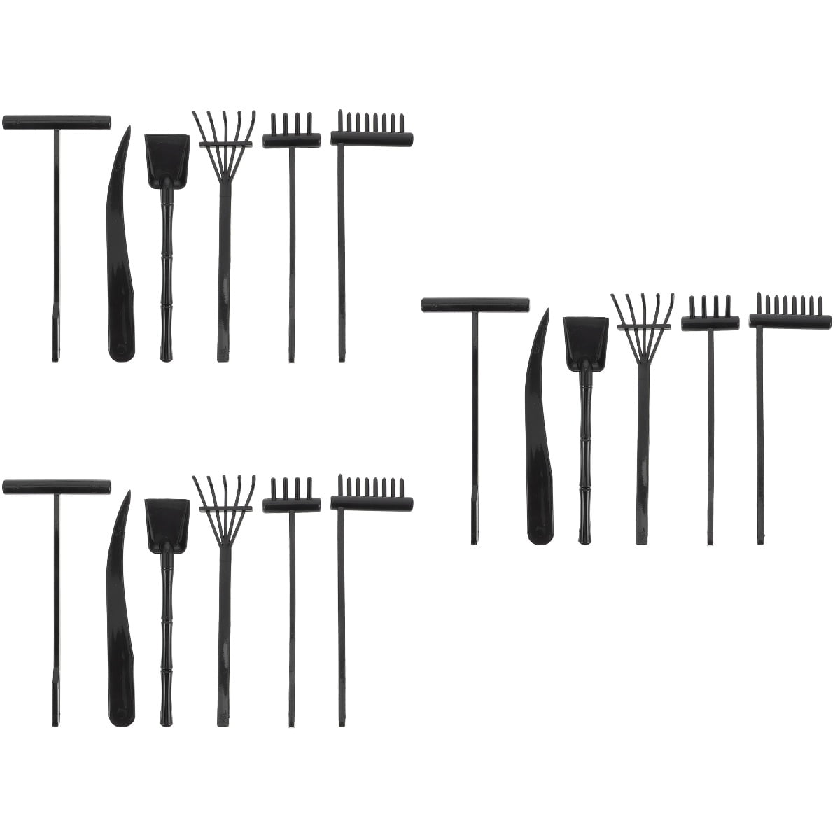 Sand Rake 18 Pcs Zen Tools Garden Bonsai Black Desk Japanese Gifts Mini ...