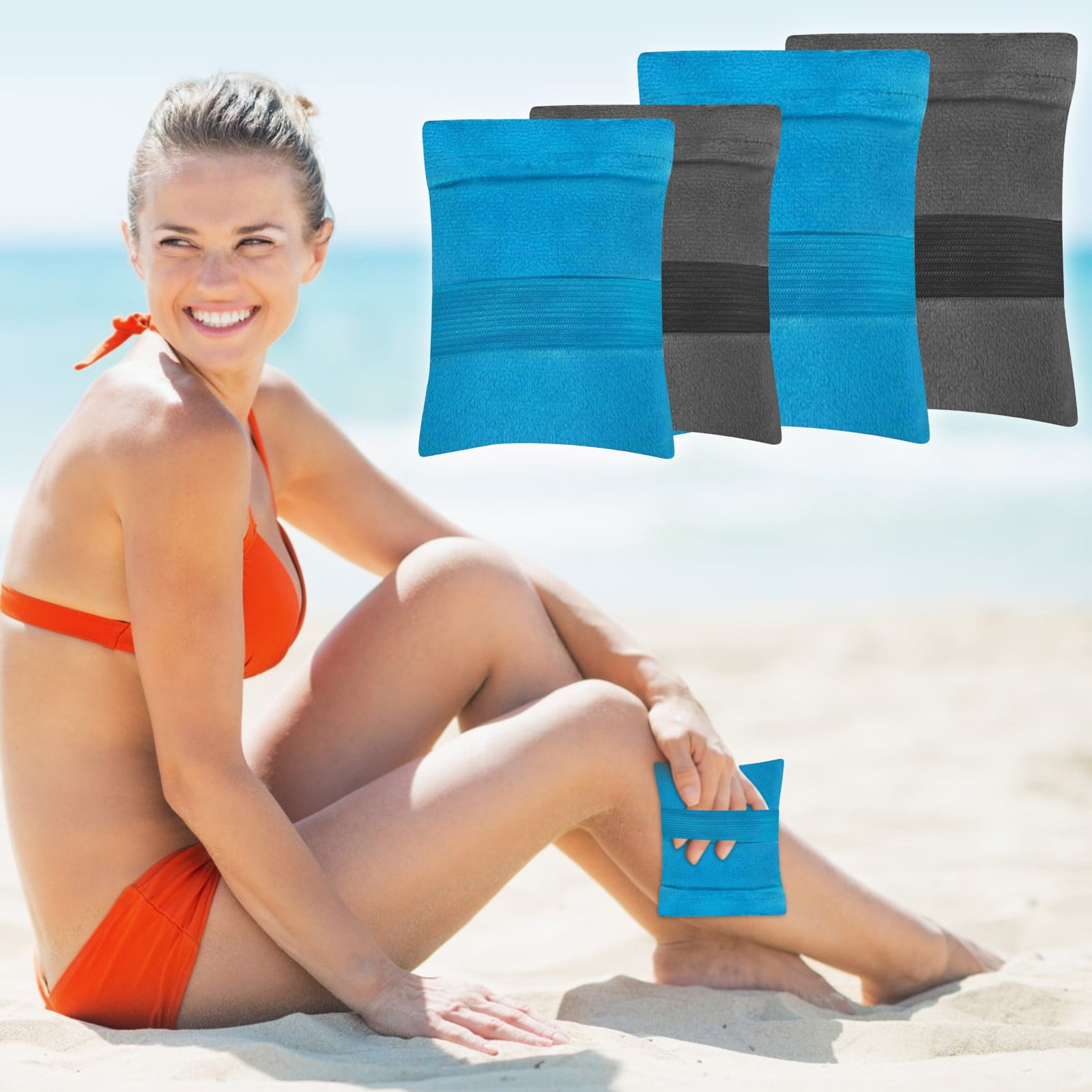 Sand Remover Powder Pouch, Beach Sand Cleaning Kit, Portable Vacuum Bag + Brush, Travel Friendly ...