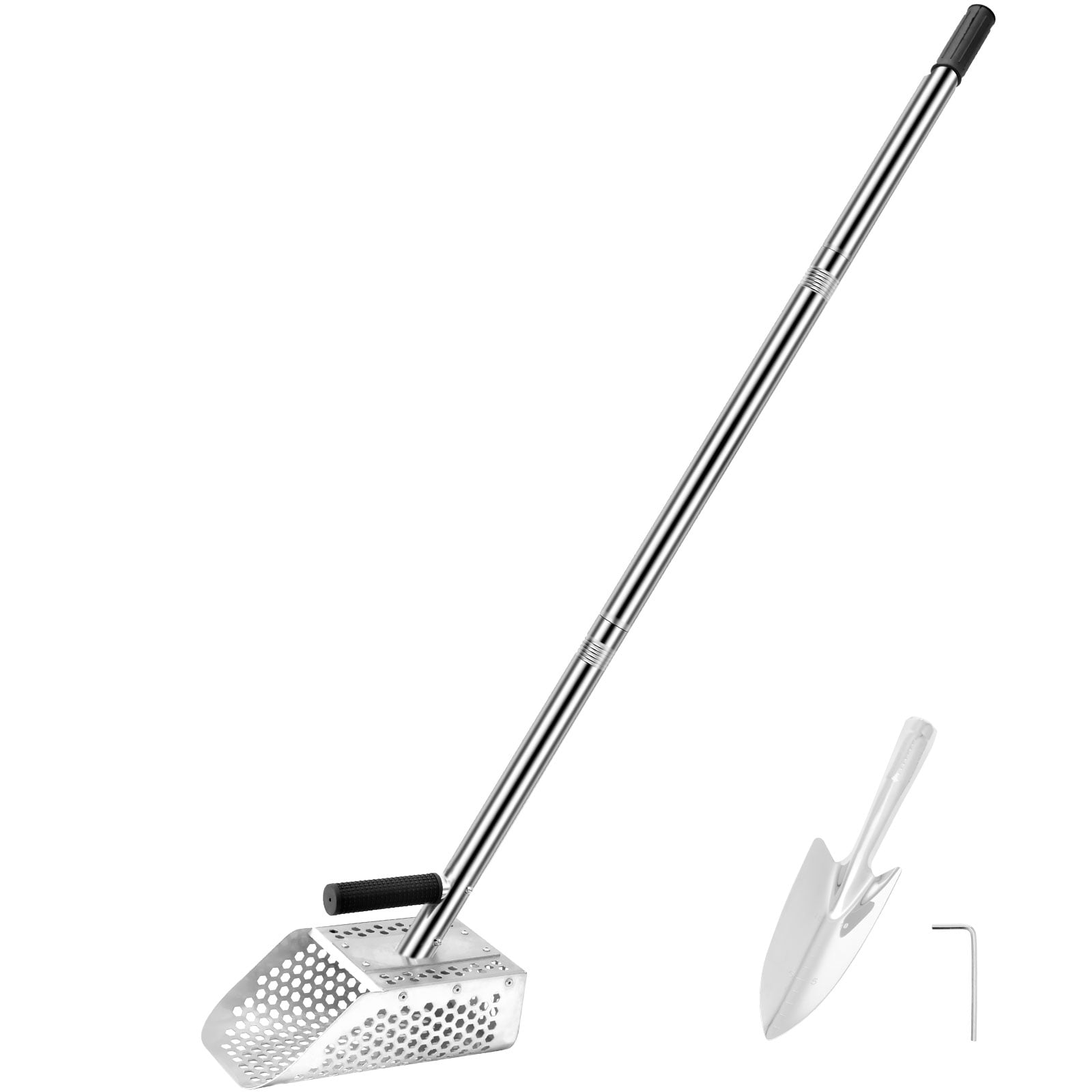 Sand Scoop with Detachable Handle Stainless Steel Sand Sifter Shovel ...