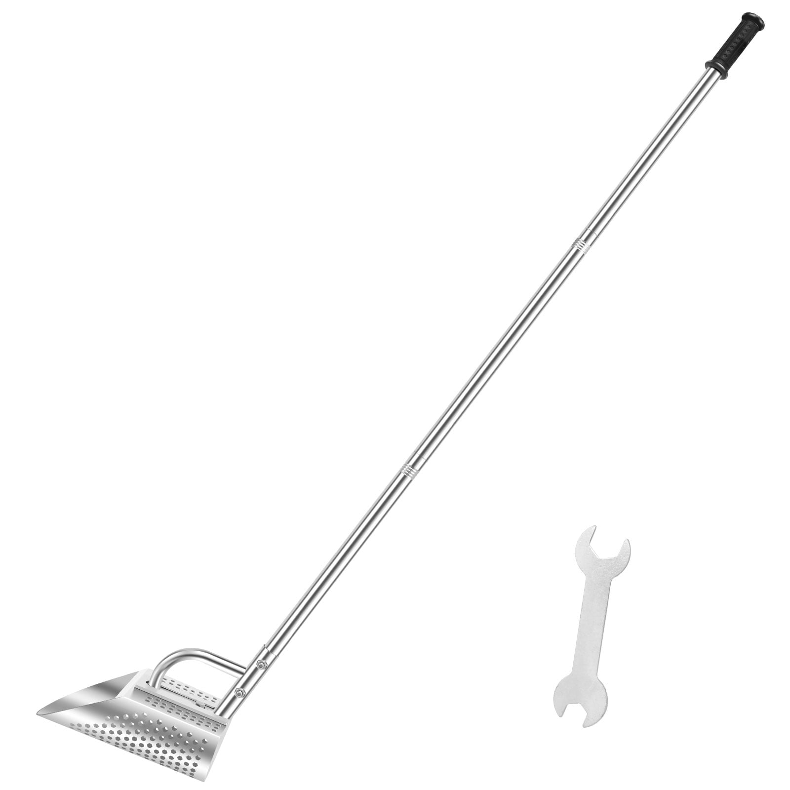 Sand Scoop with Removable Long Handle Stainless Steel Sand Sifter ...