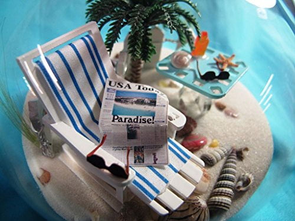 Sand & Shell Sandglobe Paperweight 4-inch Lounge Chair Scene, White ...