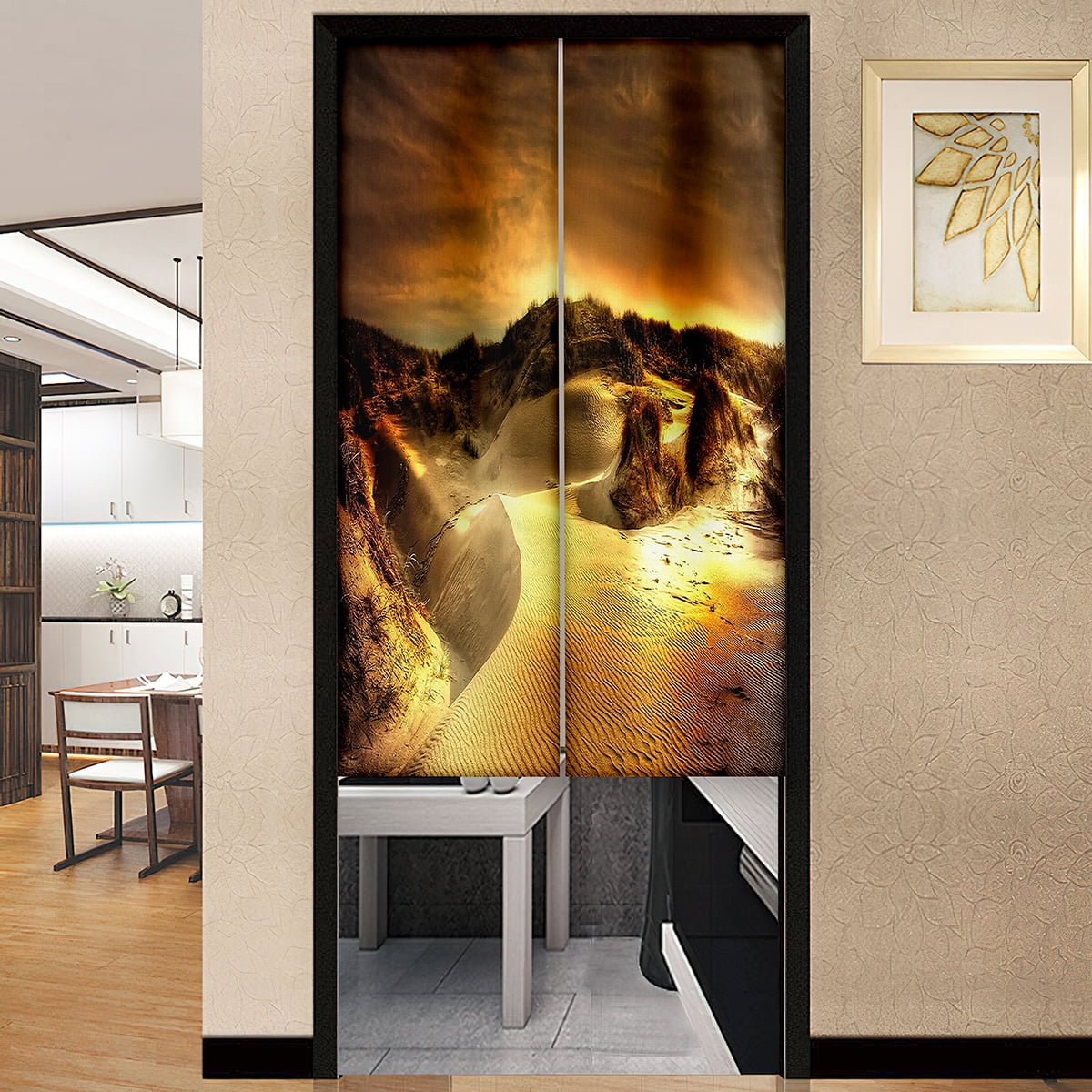 Sand Shells Star Linen Door Curtain Japanese Style Kitchen Partition ...