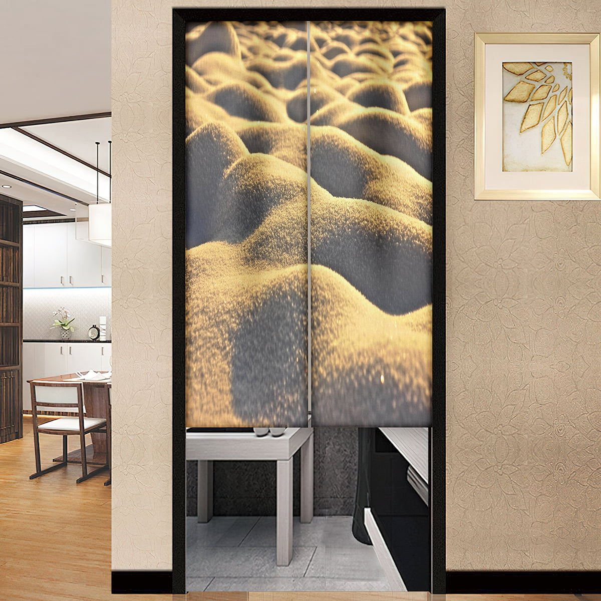 Sand Shells Star Linen Door Curtain Japanese Style Kitchen Partition ...