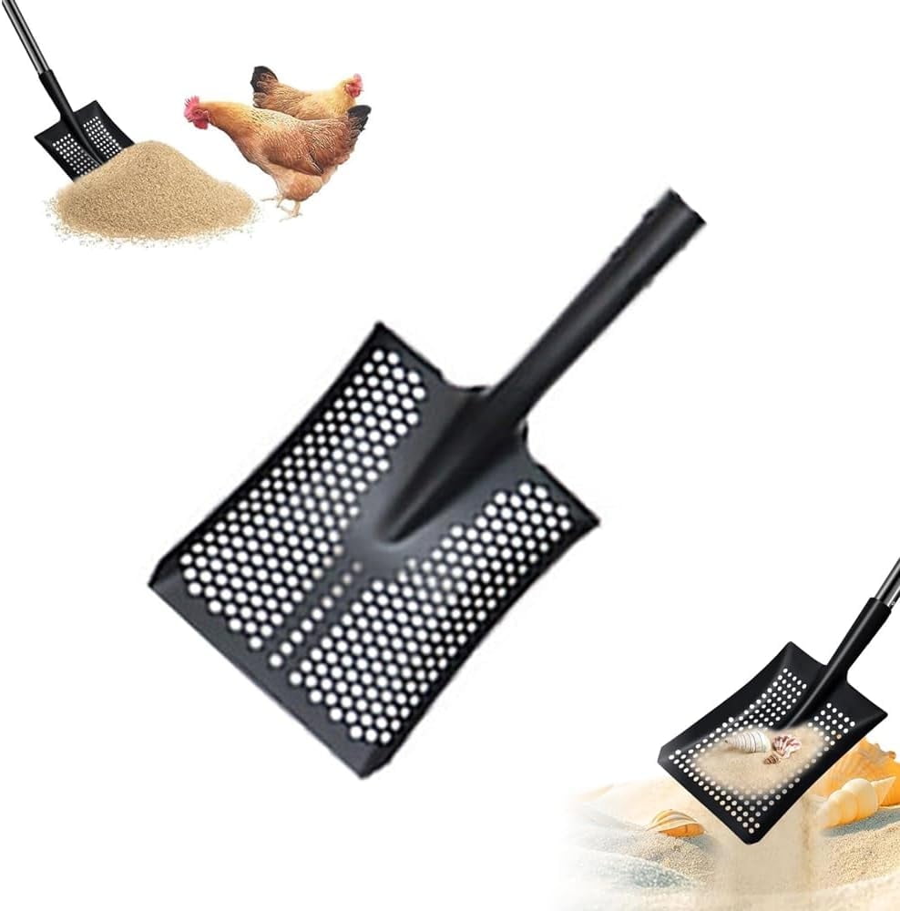 Sand Sifter for Beach,Heavy-Duty Transfer Shovel,Chicken Coop Scooper ...