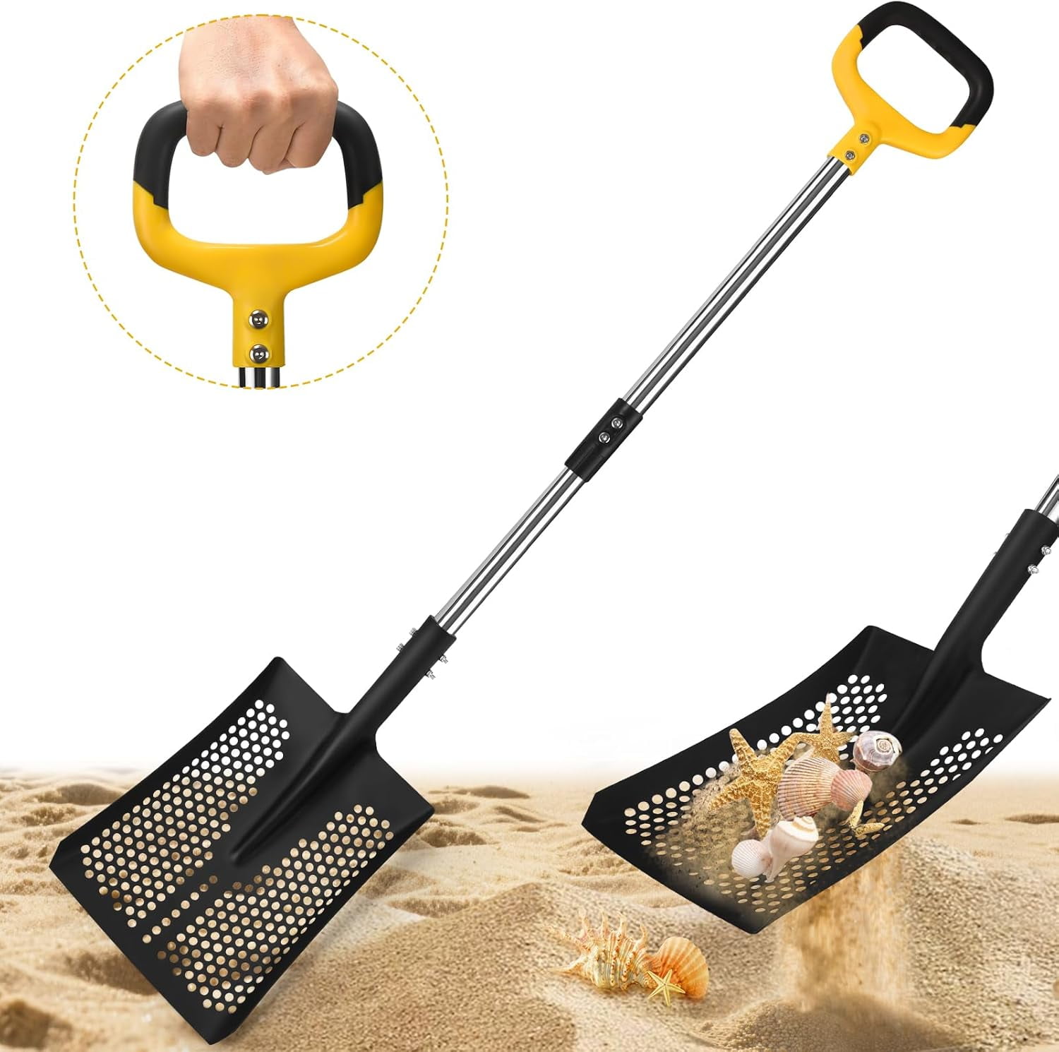 Sand Sifter Shovel, Long Lightweigh Sifting Shovel for Sand Sifter ...