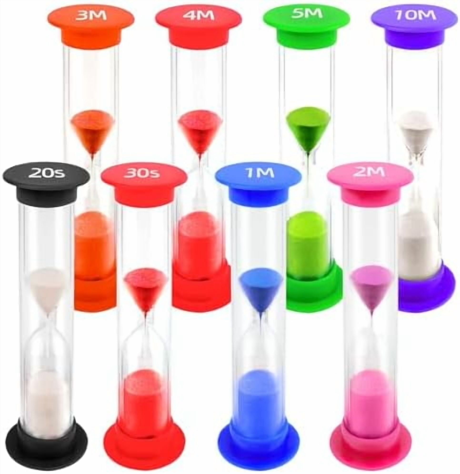 Sand Timer for Kids, 8PCS Colorful Hourglass Timers for Classroom 20sec ...