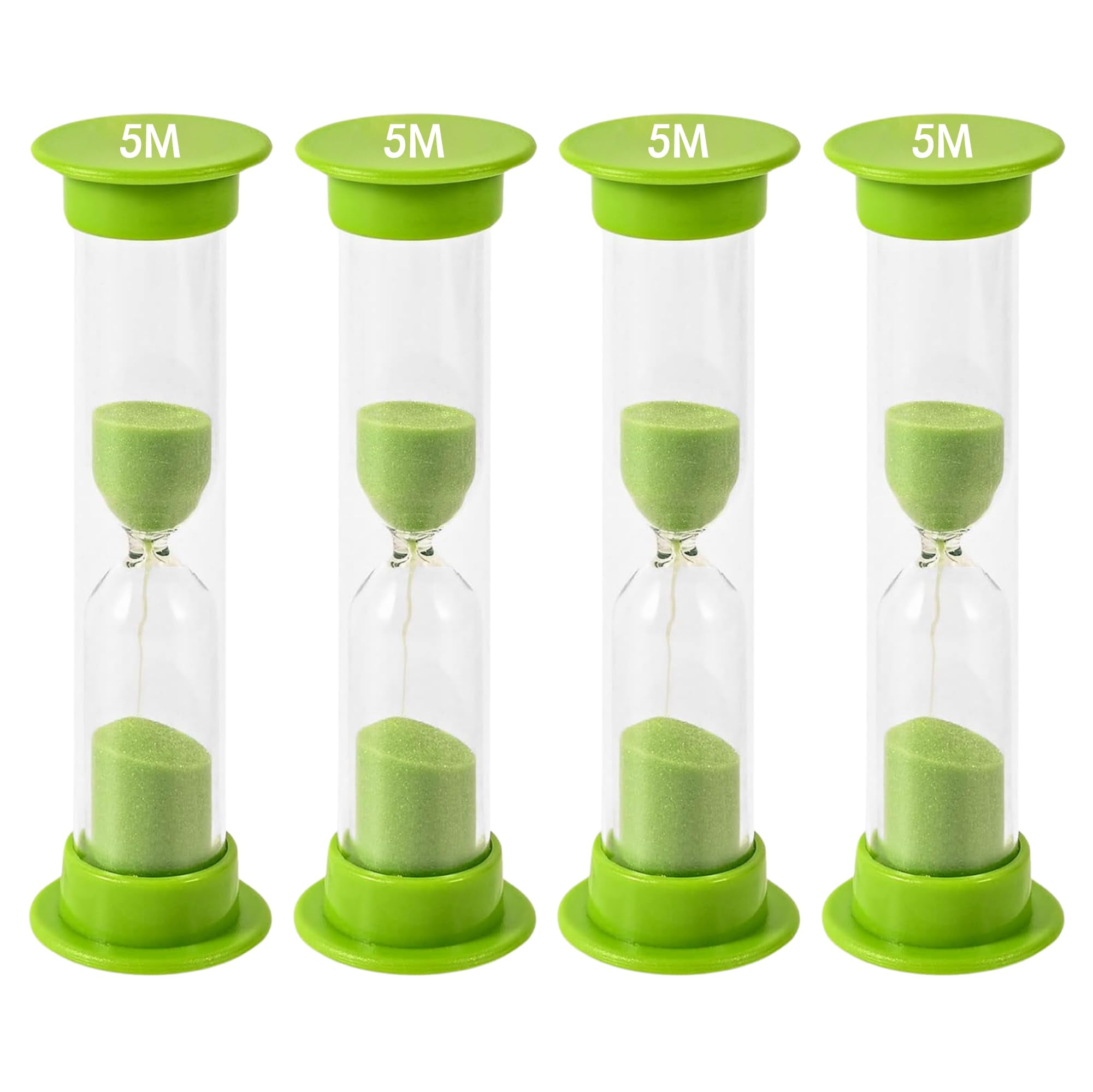 Sand Timer for Kids - 5 Minute Set of 4 Hour Glass - Green Color ...