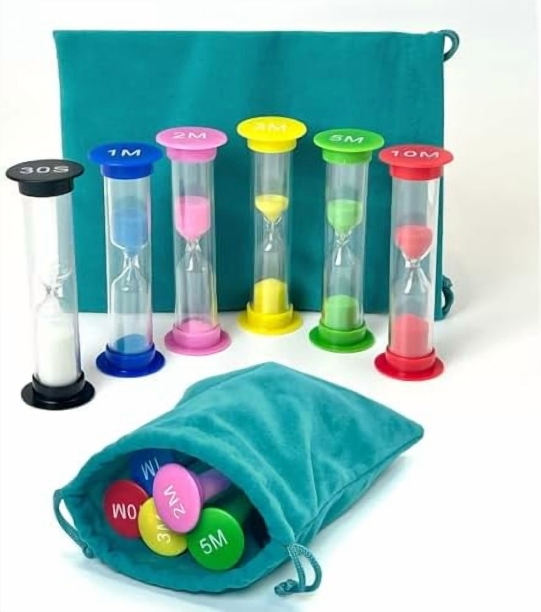 Sand Timers with Organizer Bag, Colorful Hourglass Sand Clocks, Perfect ...