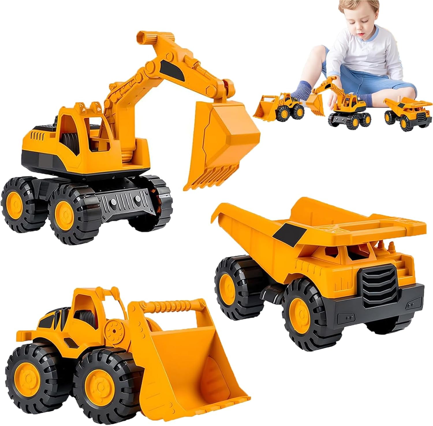 Sand Toy Digger Sandpit, Use Dump Truck Digger Beach Toy Car, Tyres ...