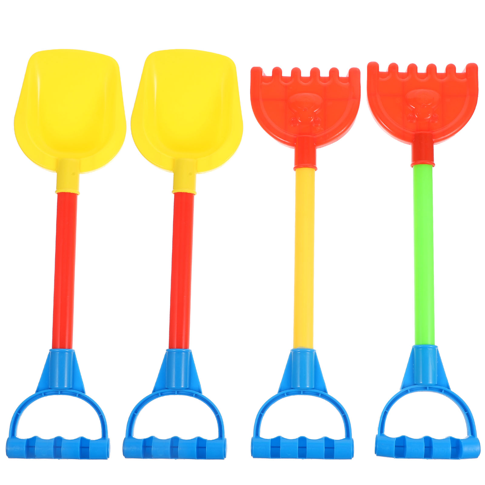 Sand Toy For Kids,4Pcs Kids Beach Shovels and Rakes Heavy Duty Toys ...
