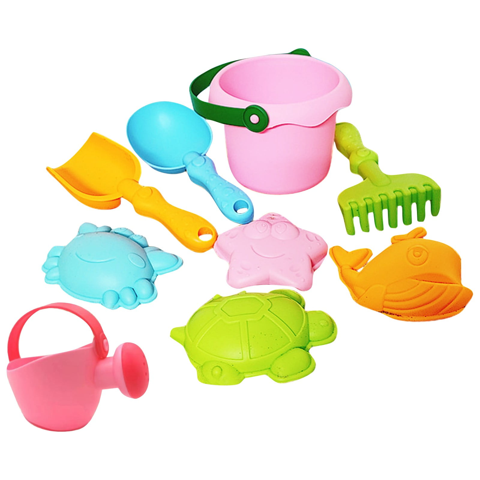 Sand Ultimate Sand toys Set with 6 Molds & Tools，Beach Bucket Set For ...