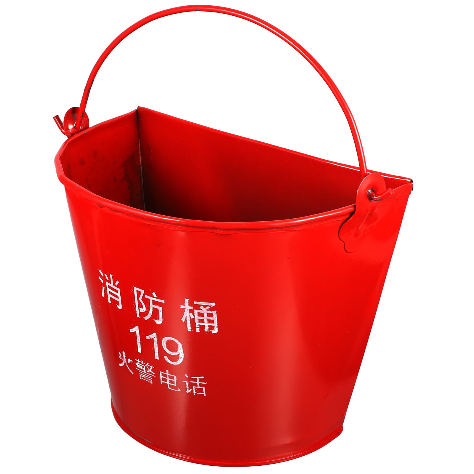 Sand Water Bucket Iron Fire Emergency Equipment Firefighting Child ...
