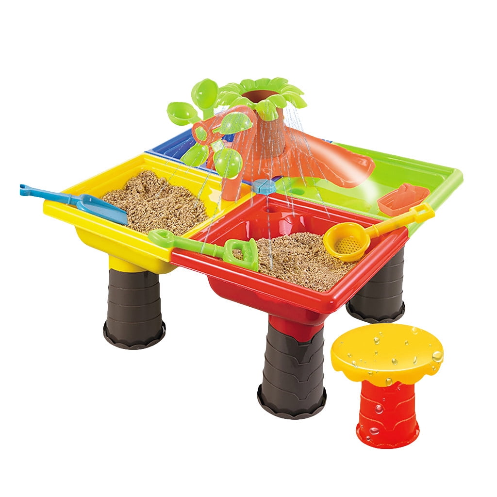 Sand & Water Table Outdoor Garden Sandbox Set Play Table Kids Summer ...
