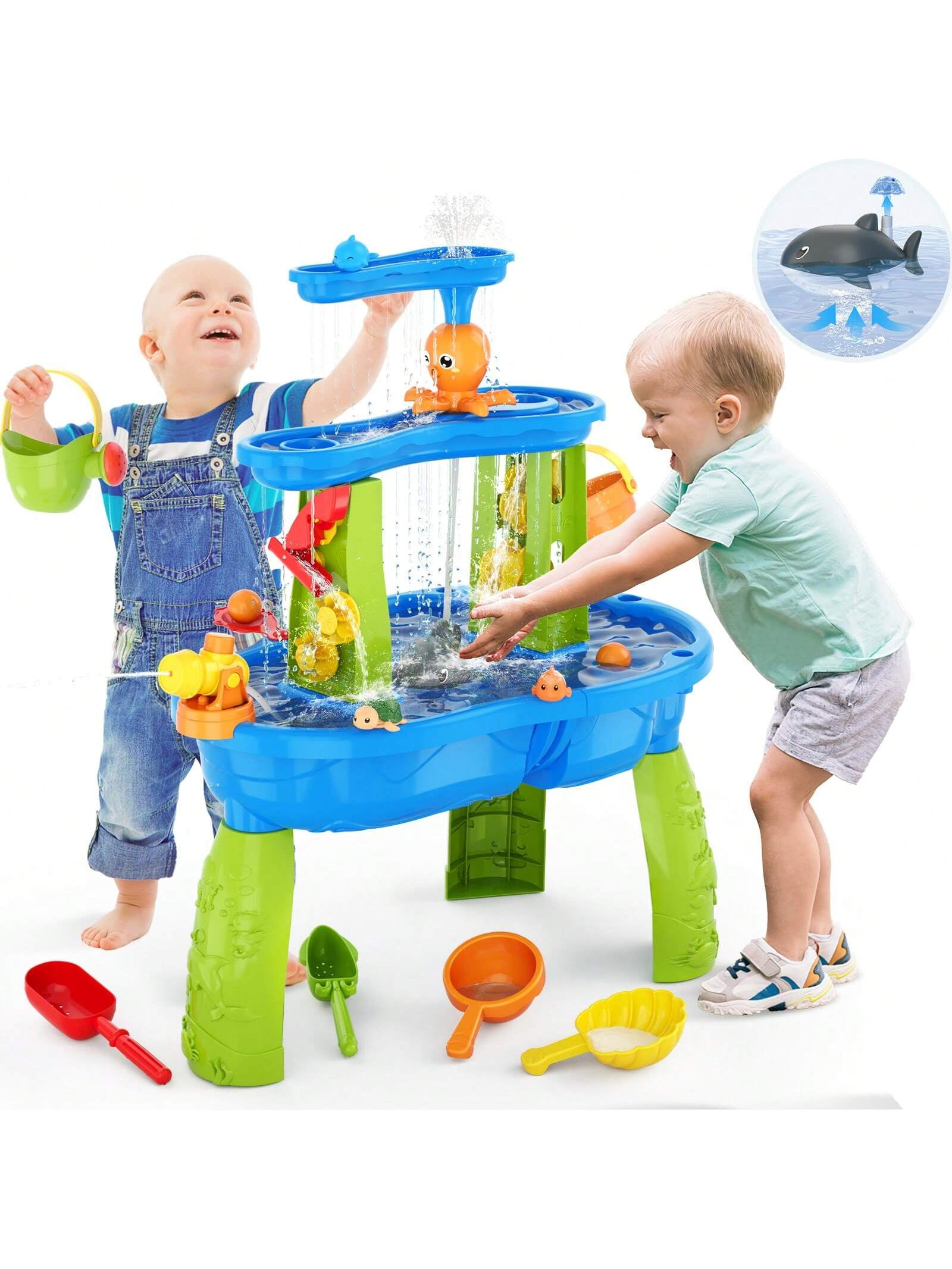 Sand Water Table For Toddlers 1-3 3-5 With Umbrella/Water Pumb/Water ...