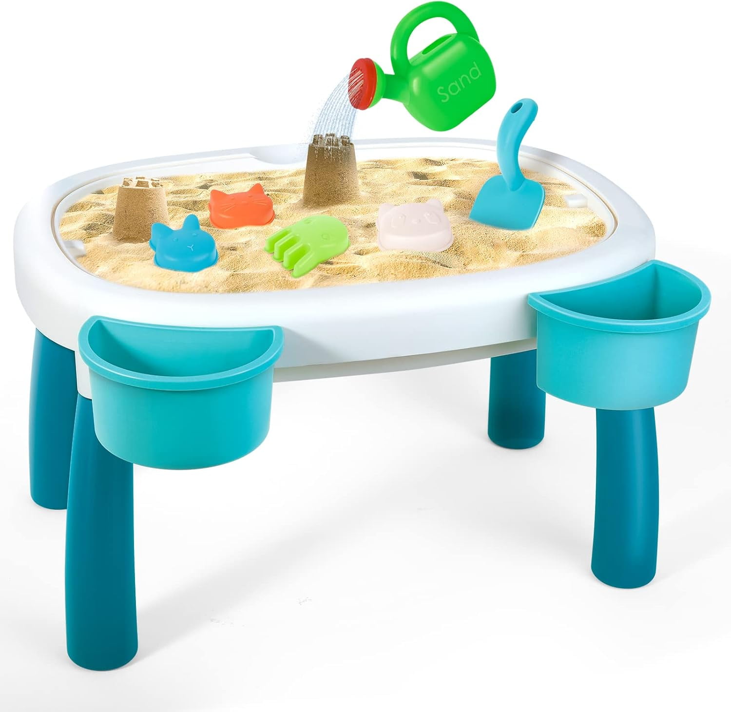 Sand Water Table for Kids, 2 in 1 Sand Table and Water Play Table Beach ...