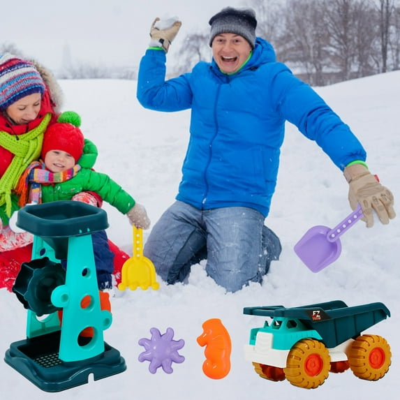 Sand Water Wheel Beach Toy Set for Kids Outdoor Play with Shovel ...