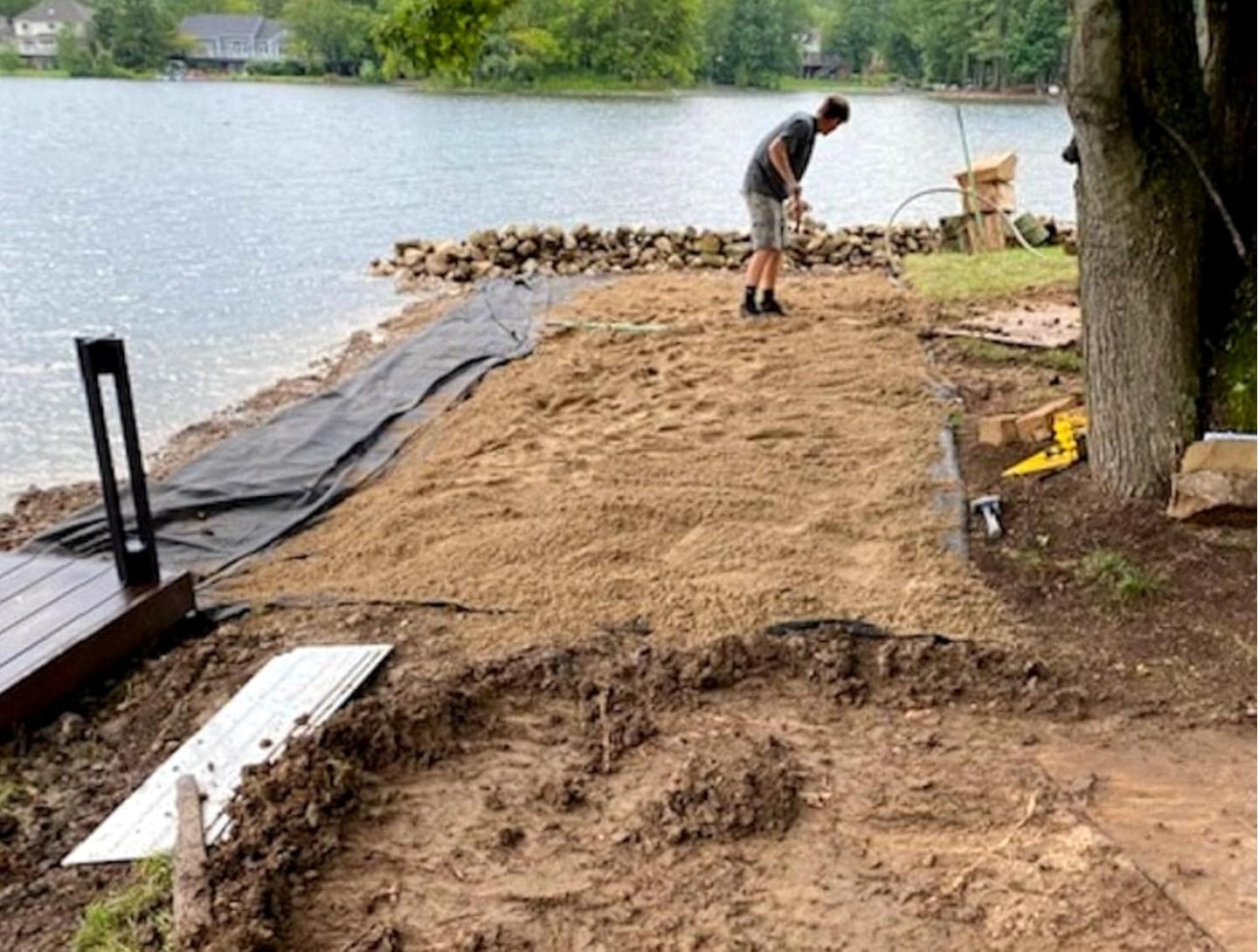 SandMat 12.5 x 30 ft Shoreline Beach & Landscape Fabric for Sand ...