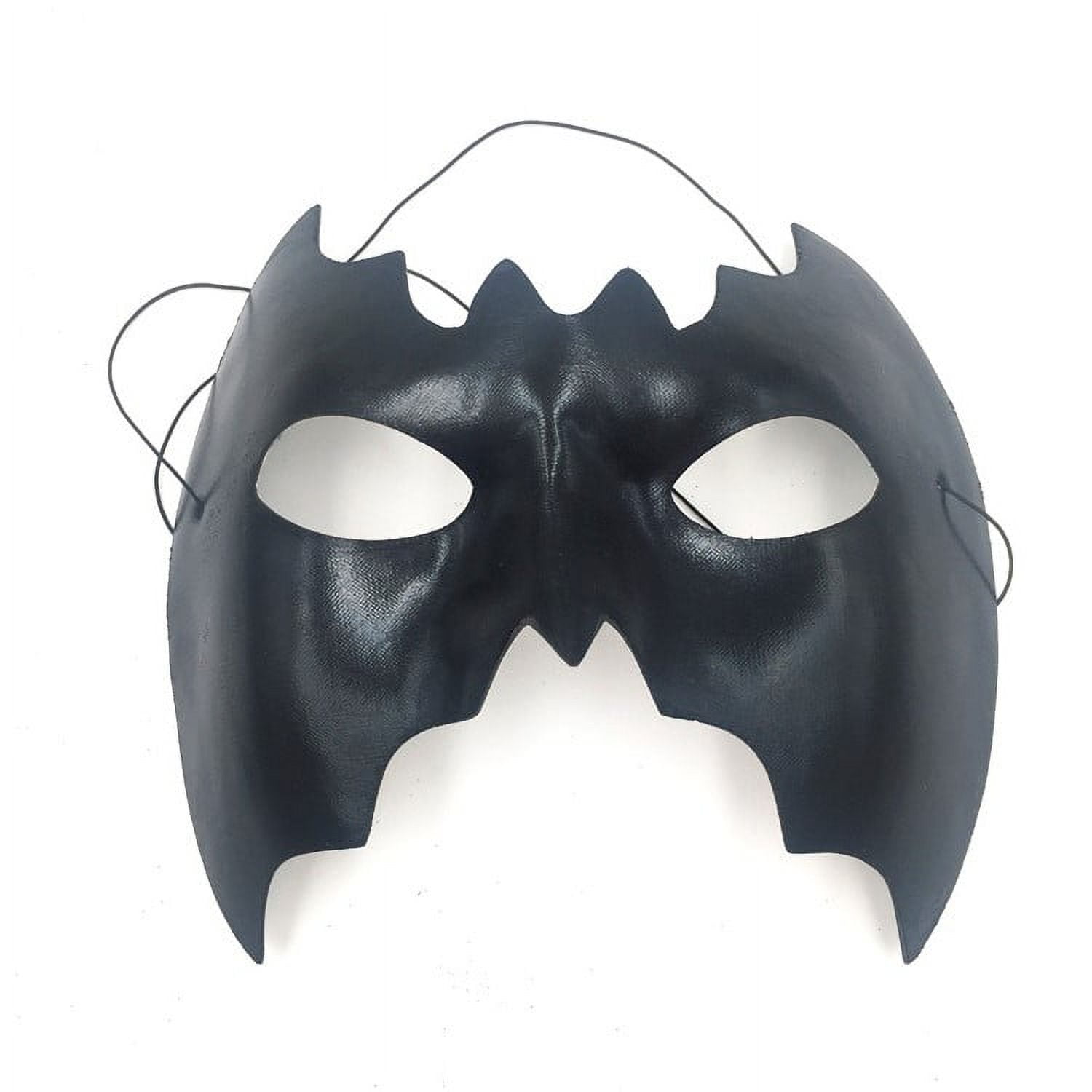 SandT Collection Black Superhero Half Face Bat Mask Costume Accessory ...