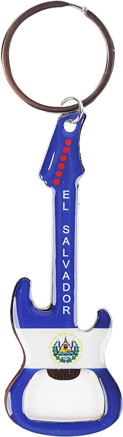 SandT Collection El Salvador Guitar Keychain Bottle Opener Multi ...