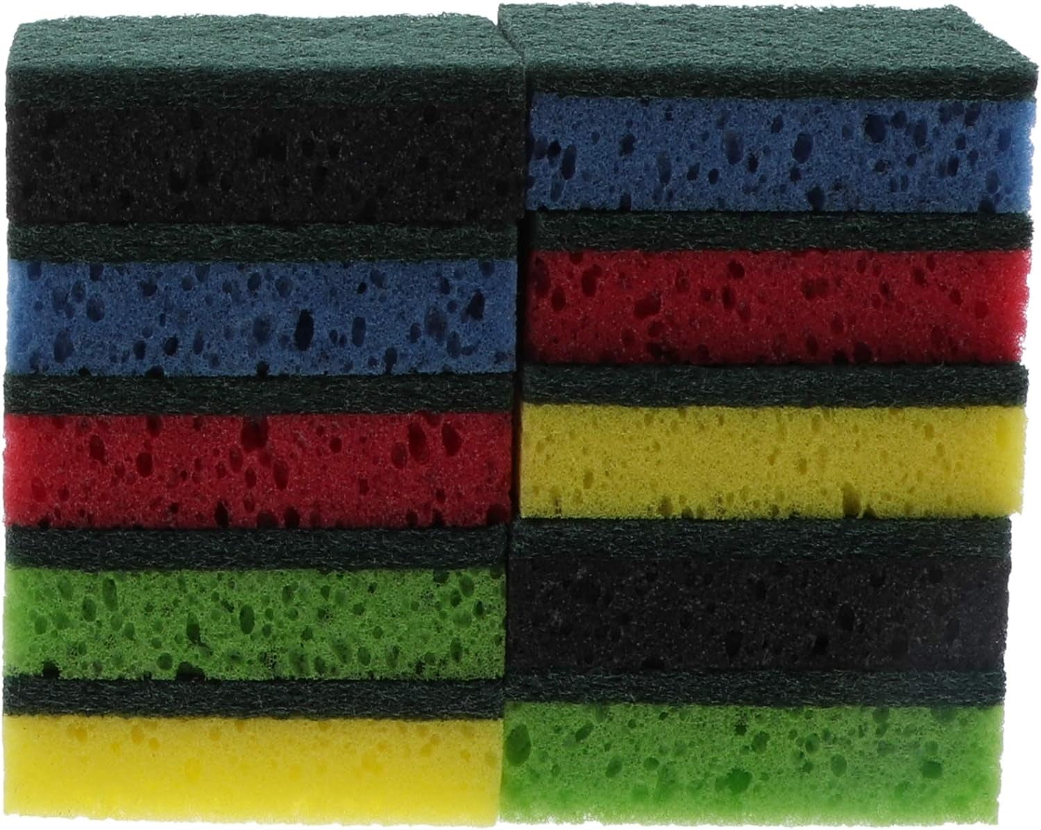 SandT Collection Kitchen Sponges with Scrubber Scourer Heavy Duty ...