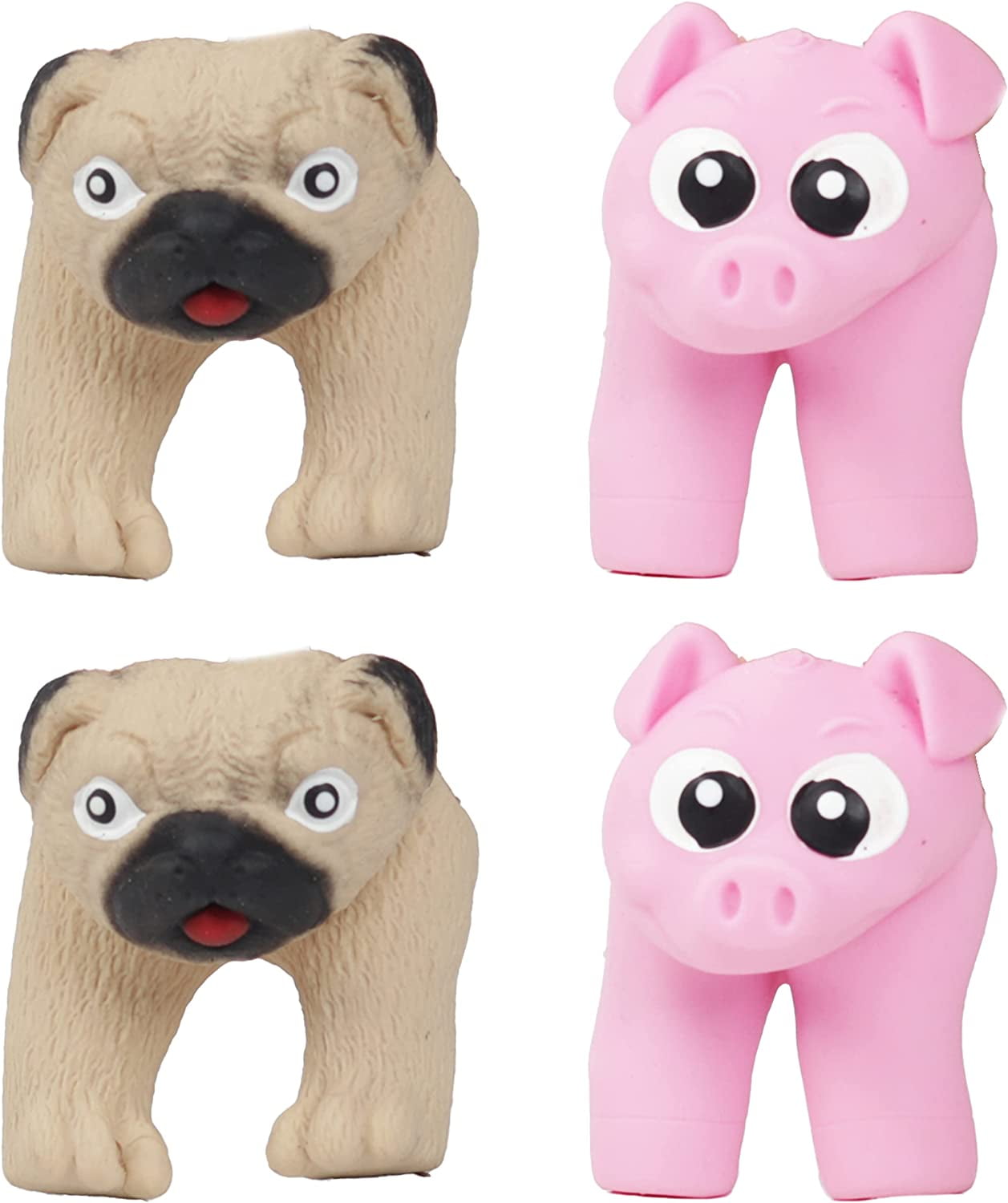 SandT Collection Plastic Walking Finger Puppets Pack of 4 Farm Rubber ...