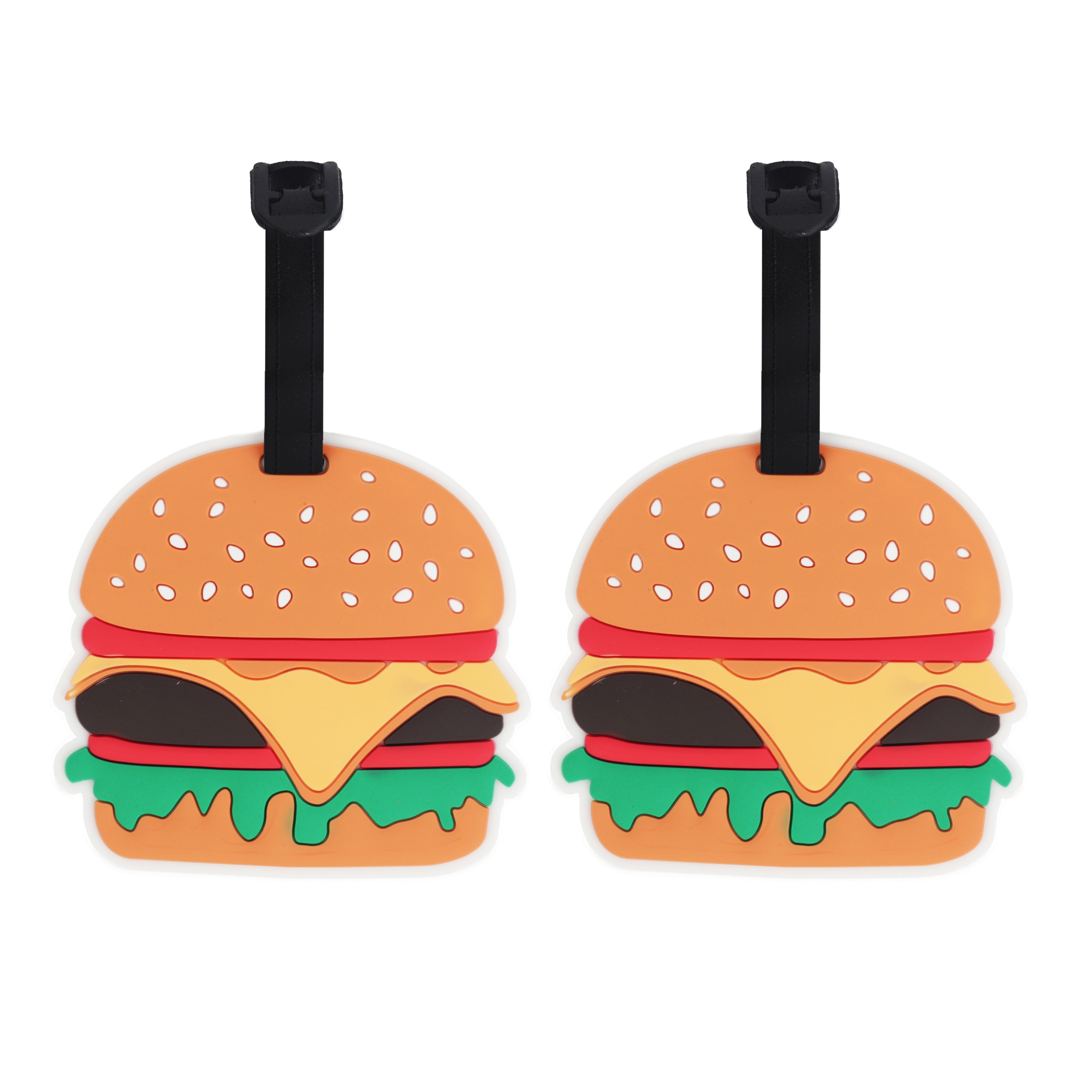 SandT Collection Set of 2 Silicon Fun Food Luggage Tags for Adult ...