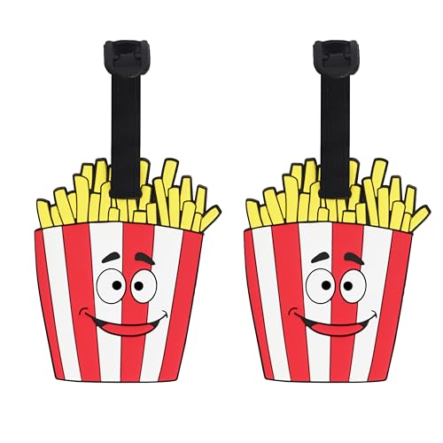 SandT Collection Set of 2 Silicon Fun Food Luggage Tags for Travel ...