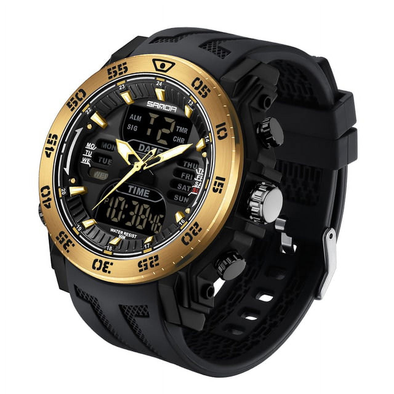 Sanda 2022 Men Watches Sport Military Quartz Watch 50m Waterproof Wristwatch For Male Led ...