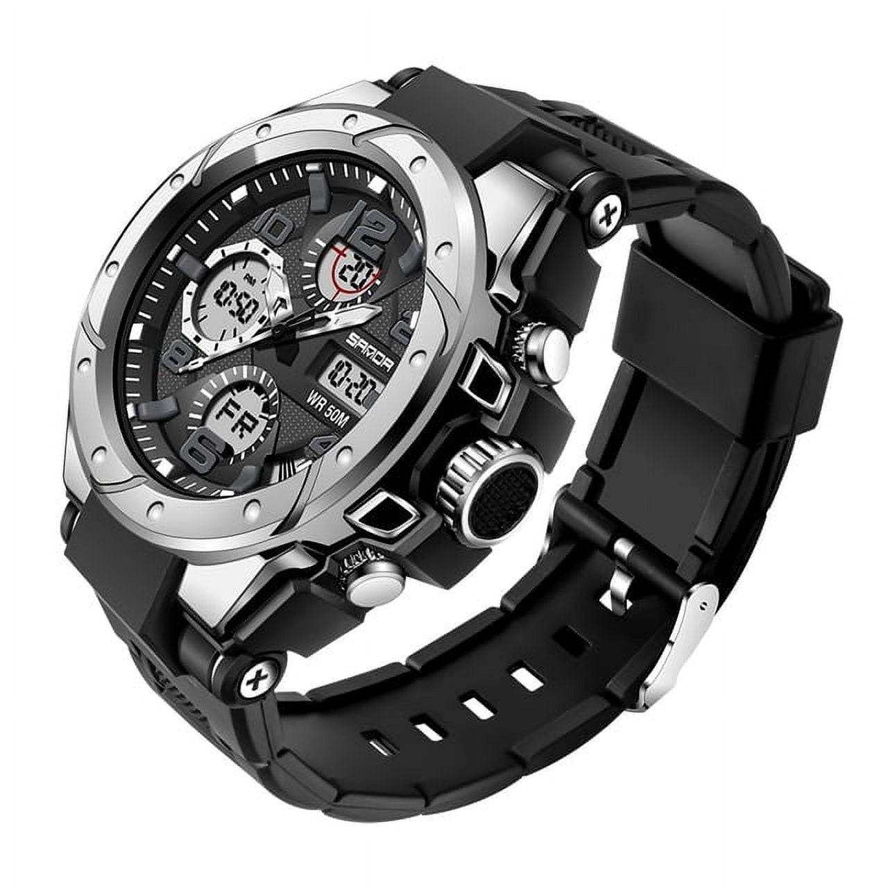 Sanda Men's Military Sports Electronic Watches Waterproof Shock Man Top ...