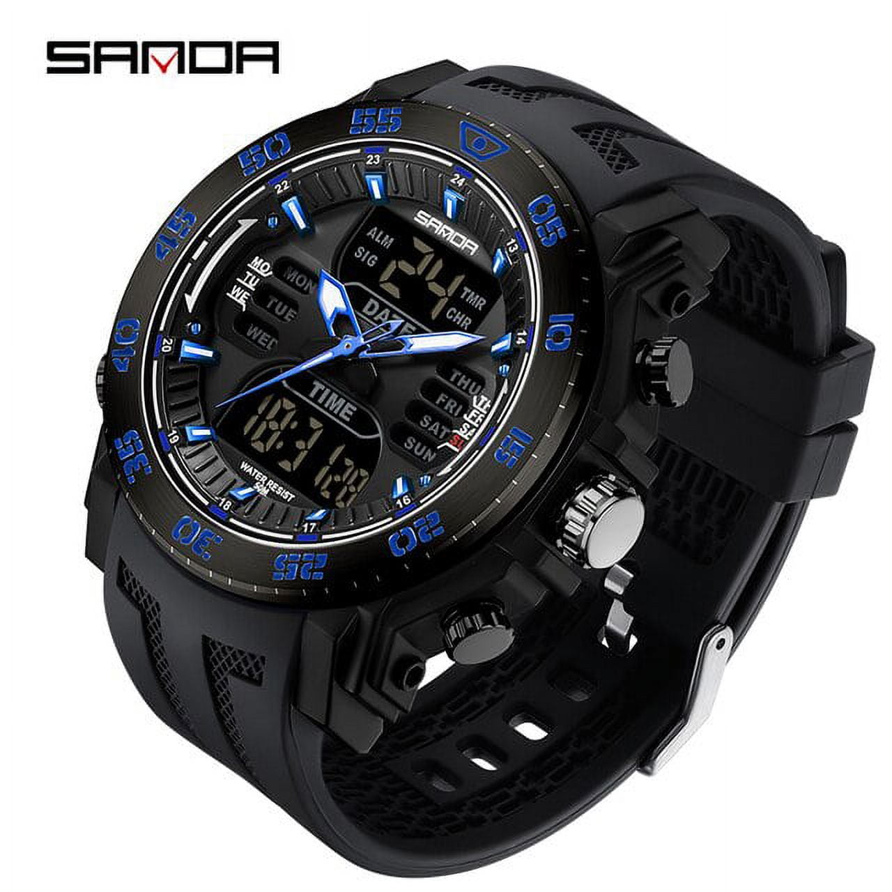 Sanda Men Watch Luxury Brand Sport Watch For Men Digital Chronograph ...
