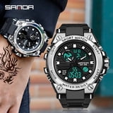 Sanda Men's Military Watch Outdoor Sports Electronic Watch Tactical ...