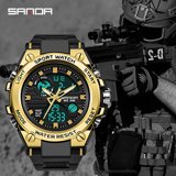 Sanda Men's Military Watch Outdoor Sports Electronic Watch Tactical ...
