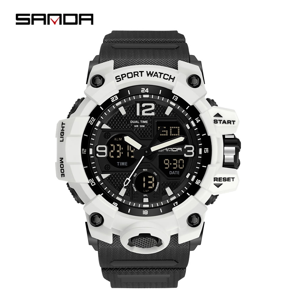Sanda Men's Watches Sports Outdoor Waterproof Military Wrist Watch Date ...