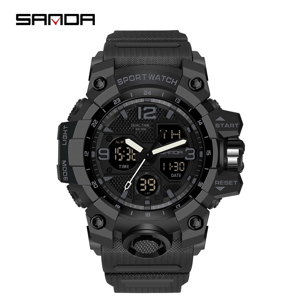 Sanda Men's Watches Sports Outdoor Waterproof Military Wrist Watch Date ...