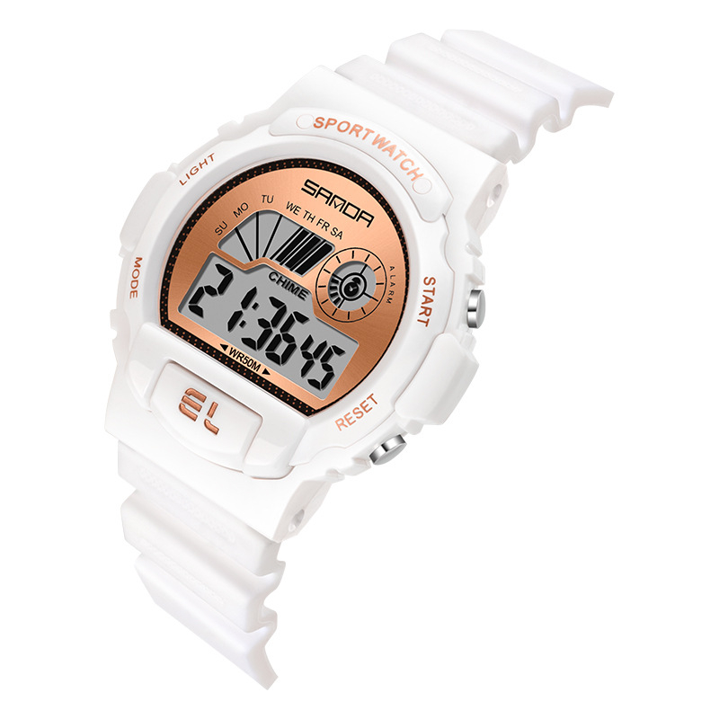 Sanda Mens Multifunctional Electronic Watches Waterproof Luminous Alarm ...