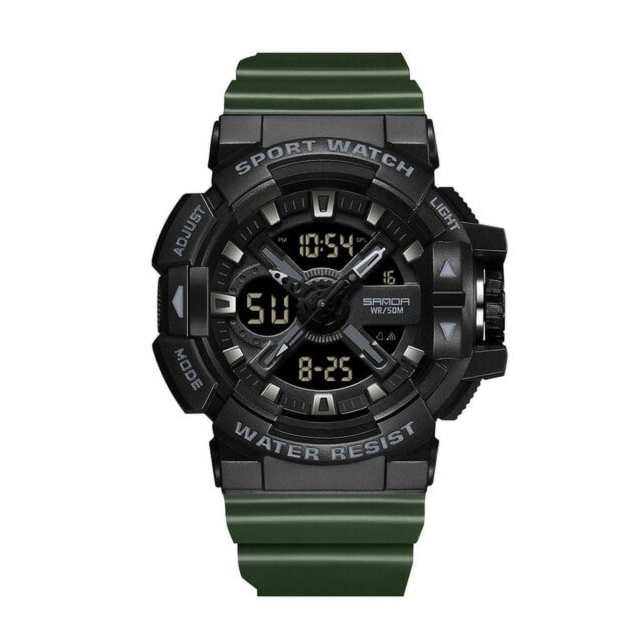 Sanda New Men's Watches Dual Display Sports Military 50m Waterproof ...