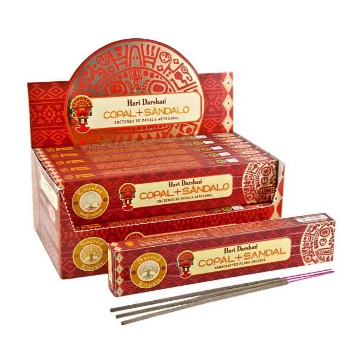 Sandal Copal Box of 12 tube 180 Incense sticks Hari Darshan - Walmart.com