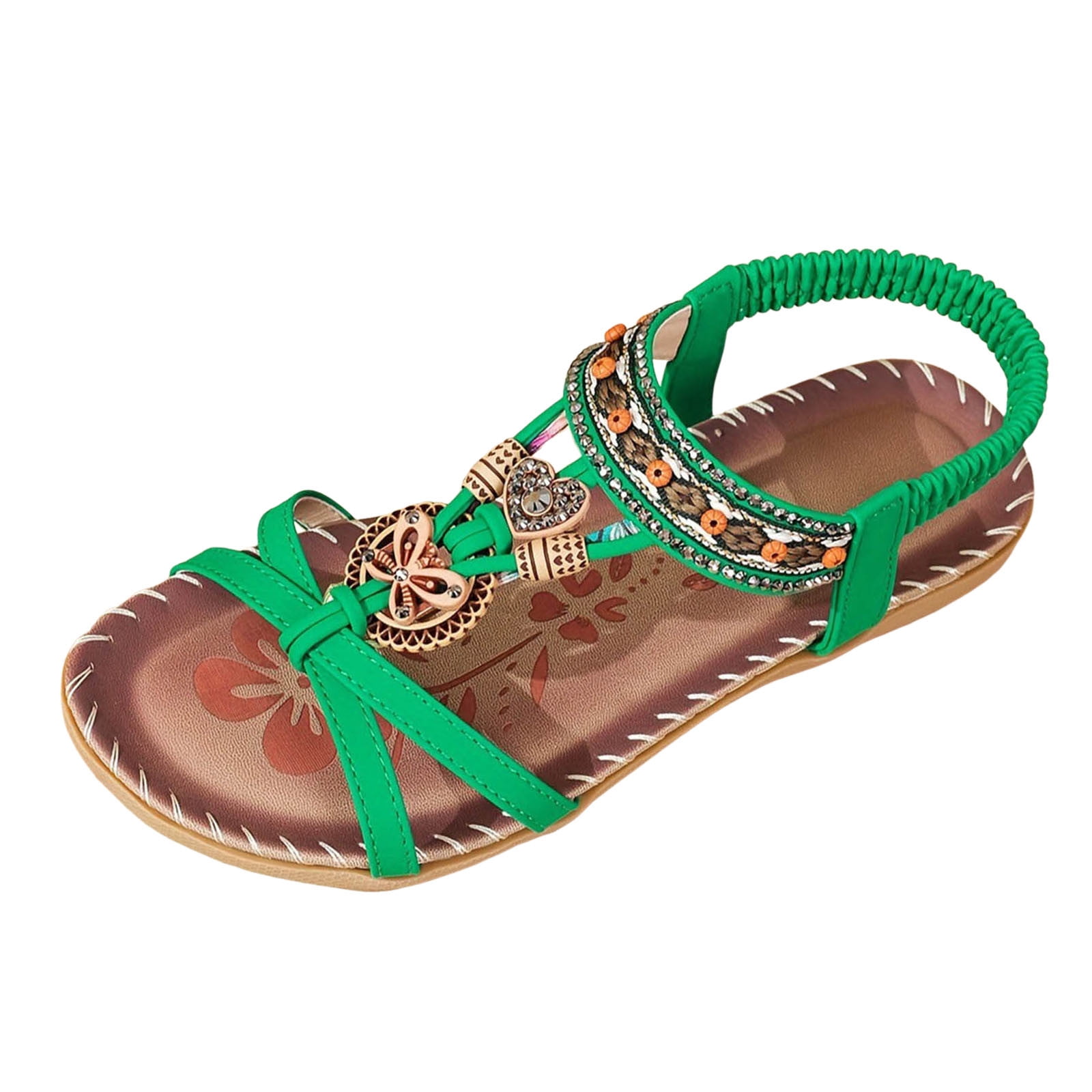 Sandalias De Mujer Platform Wedge Sandals for Women Size 8 Slides with Back Strap for Women ...