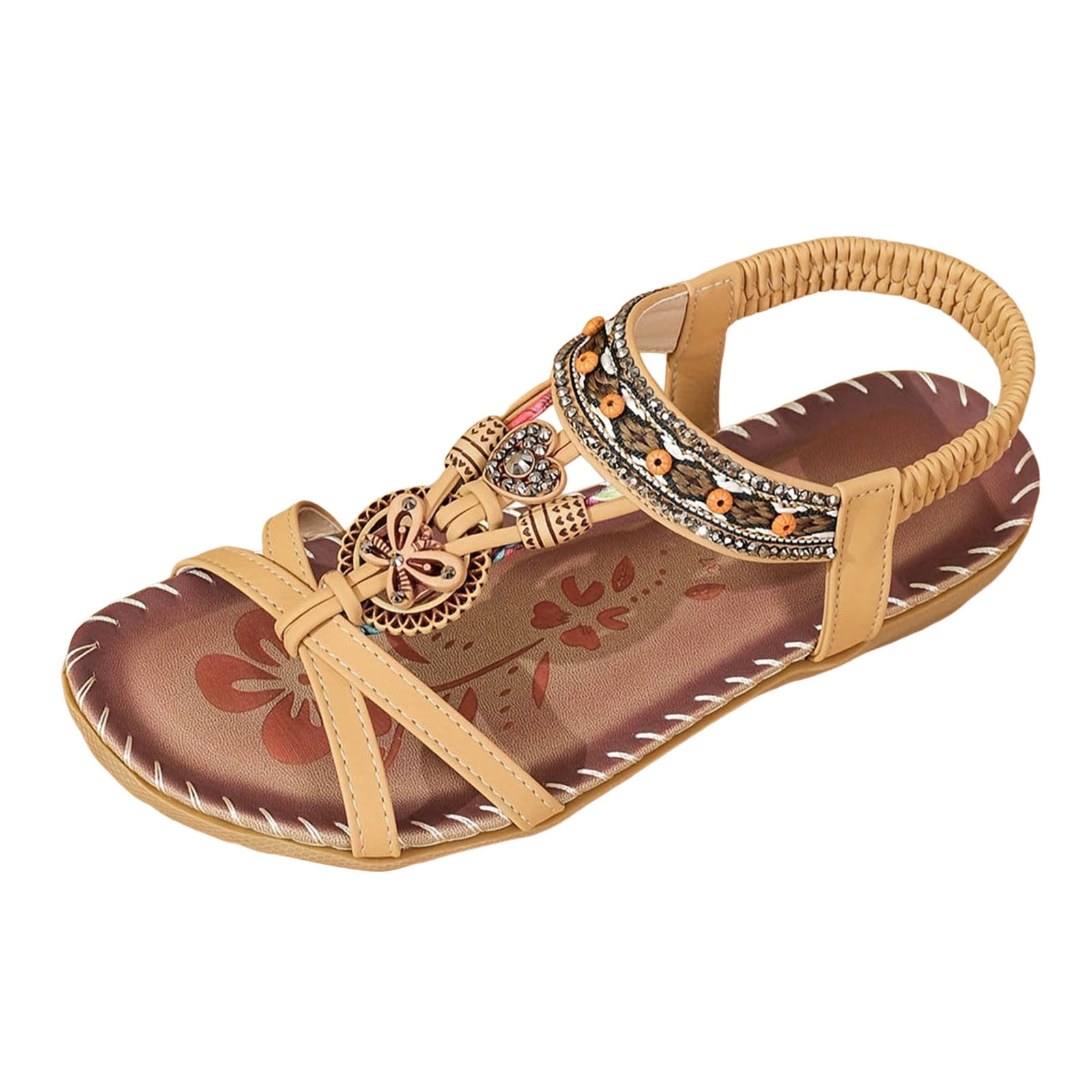 Sandalias De Mujer Platform Wedge Sandals for Women Size 8 Slides with Back Strap for Women ...