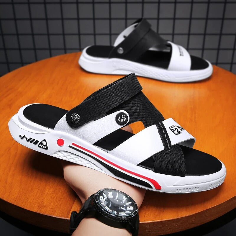 Sandals For Men Slippers Leather Casual Outdoor Beach Slides 2024 ...