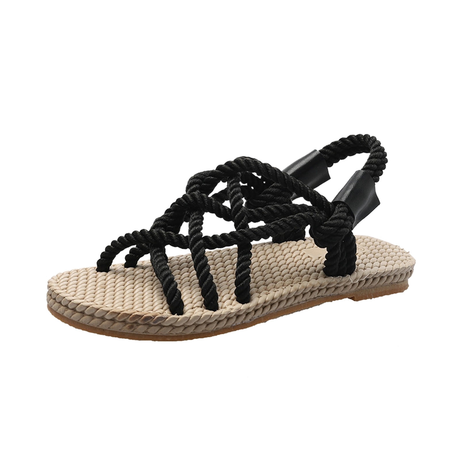 Sandals Women Beach Summer Fashion Flat Strappy Sandals Comfortable ...