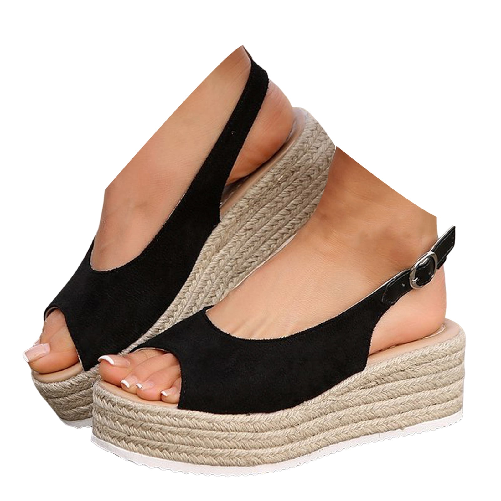 Sandals Women Comfortable Platform Wedge Sport Sandals Open Toe Arch ...