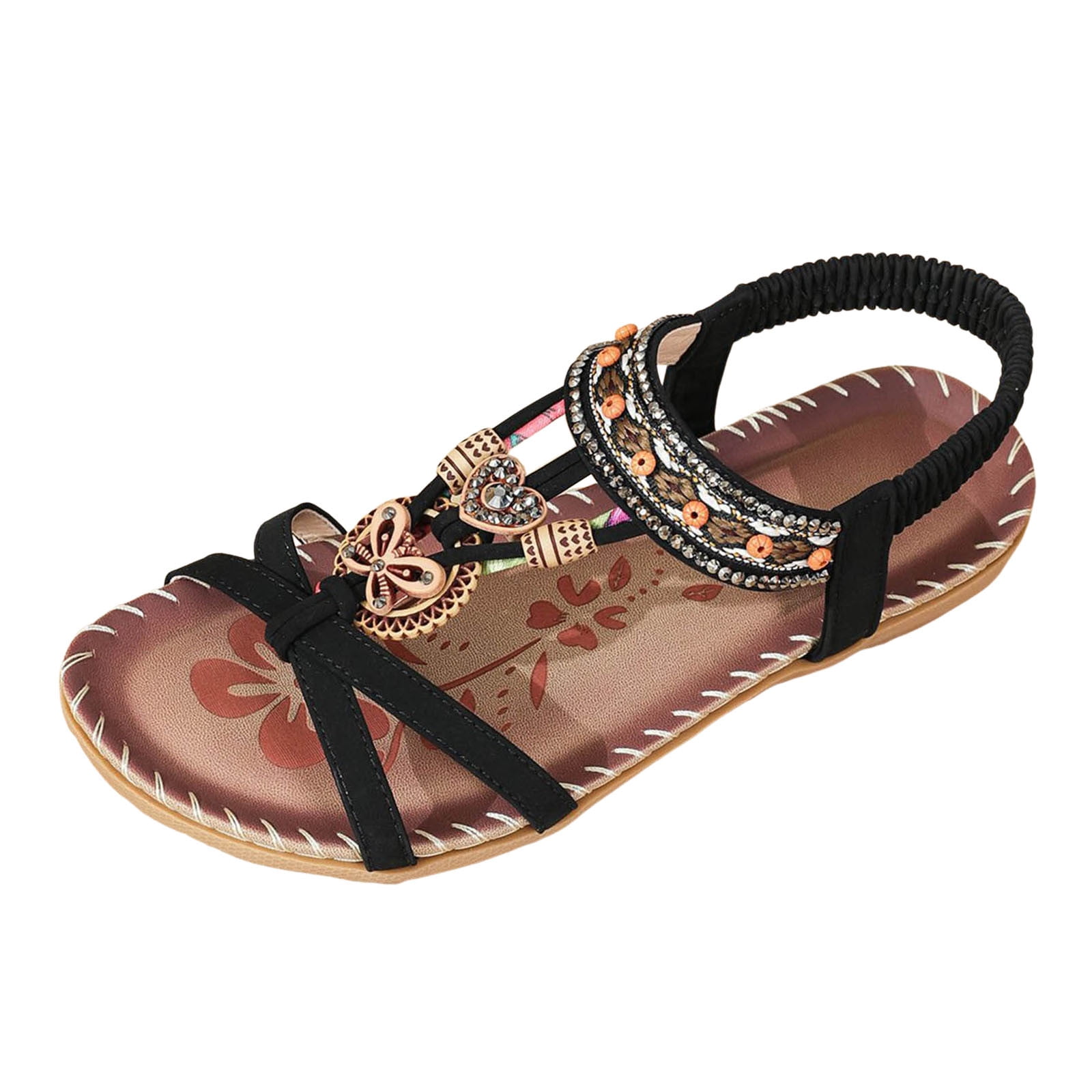 Sandals Women Platform Wedge Sandals for Women Size 8 Slides with Back Strap for Small Wedges ...