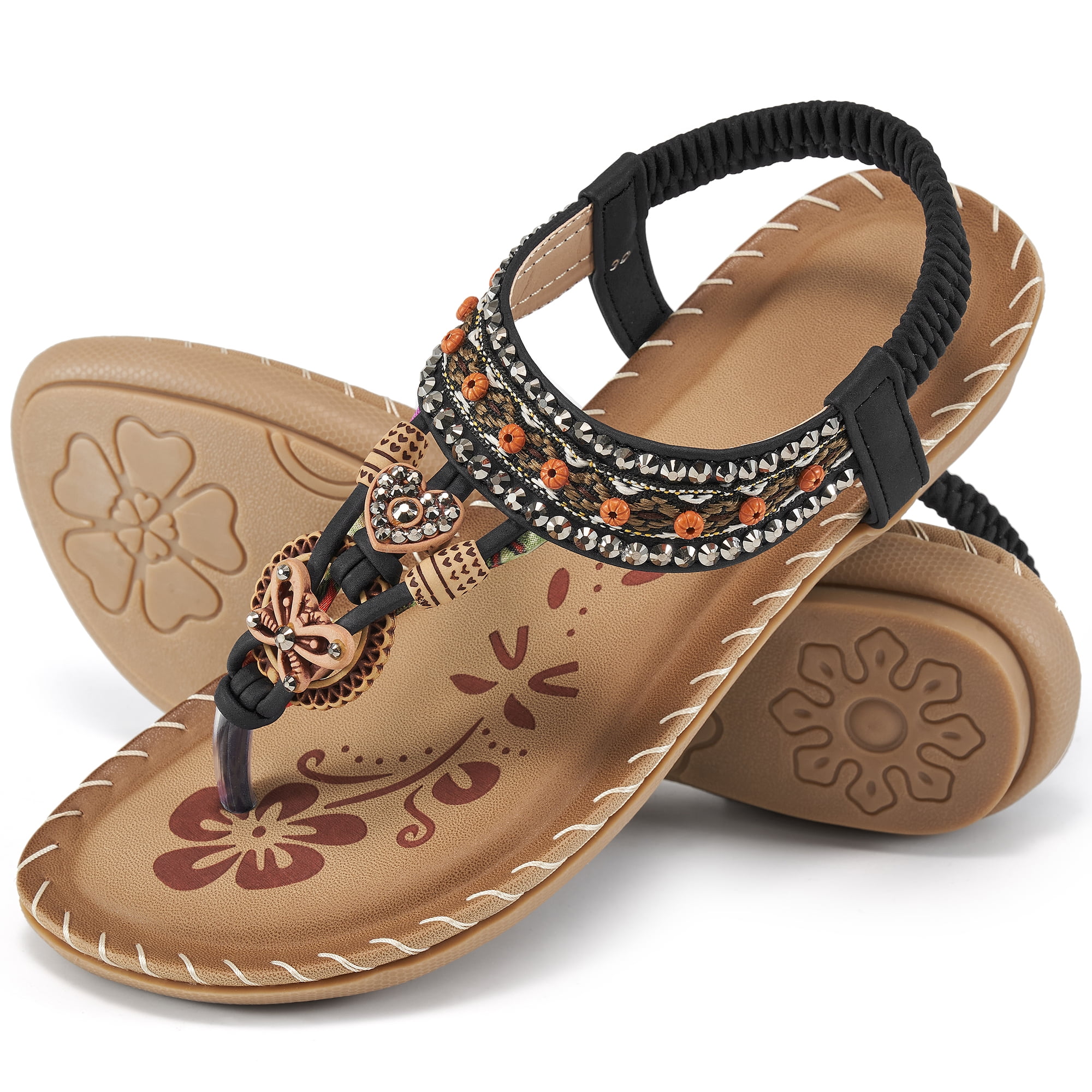 Ablanczoom Sandals Women: Women Flats Sandals for Dresses - Elastic ...