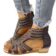 Sandals Women Women'S Ladies Fashion Vintage Outdoor Hollow Out Zip Up ...